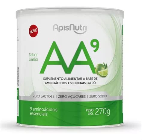 Aminoácidos Esenciales Apisnutri Aa9 270 G Limón Mercadolibre