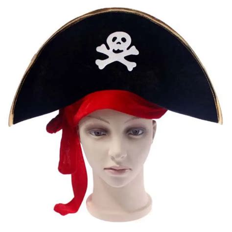 2017 New Halloween Accessories Skull Hat Caribbean Pirate Hat Skull