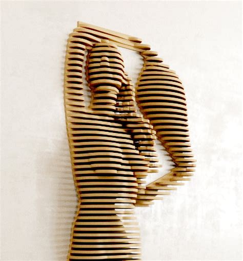 Parametric Lady 3d Wood Wall Decor Art Large Human Parametric