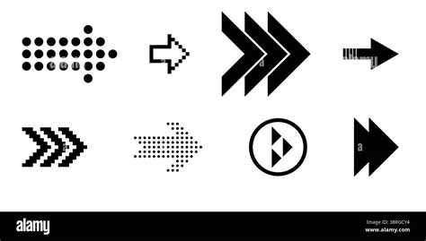Vector Arrows Pointing Left Right Up Down For Scroll And Swipe Gesture