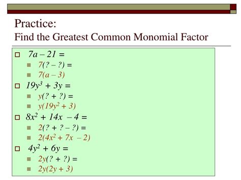 Ppt Section Greatest Common Factors Factoring By Grouping