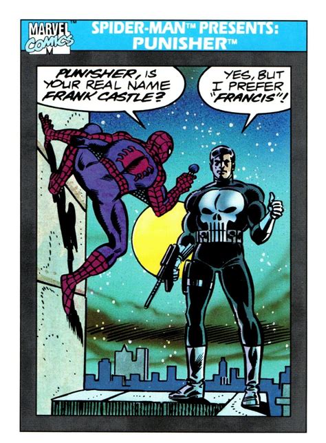 1990 Impel Marvel Universe Series 1 Spider Man Presents PUNISHER 155