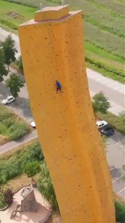 This Is One Of The Tallest Climbing Walls In The World Shorts Youtube