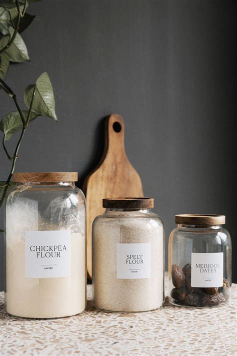 Imani Glass Jars With Natural Acacia Wood Lids Free Custom Label Glass