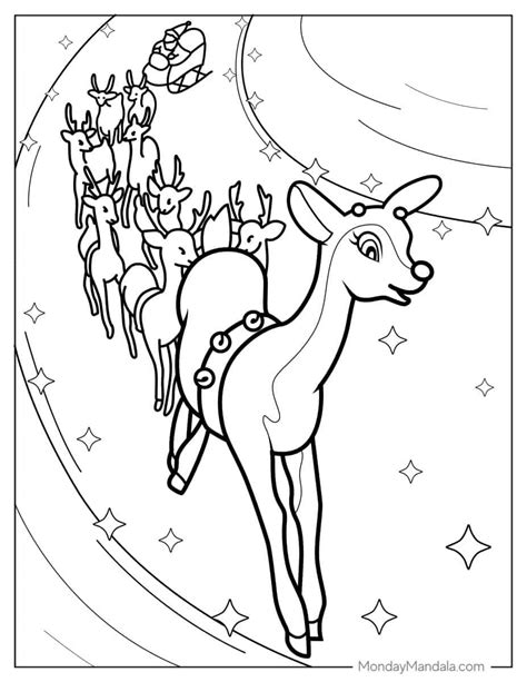 24 Rudolph Coloring Pages Free Pdf Printables