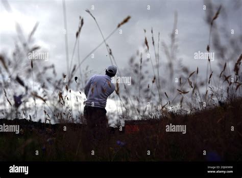 South Koreas Jeung Hun Wang Plays From The 9th Fairway During Day Two