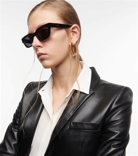 Celine Eyewear Rectangular Sunglasses In Black Endource
