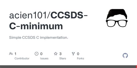 Github Acien101 Ccsds C Minimum Simple Ccsds C Implementation