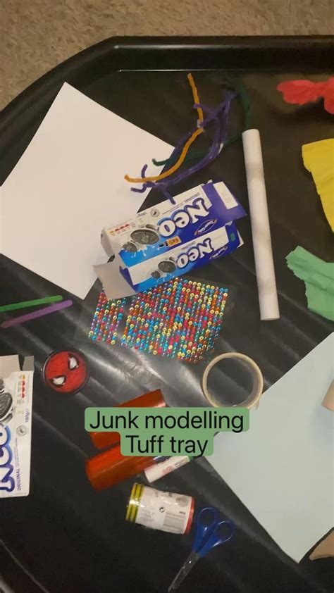 Junk Modelling Tuff Tray Cardboard Play Preschool Reception Eyfs