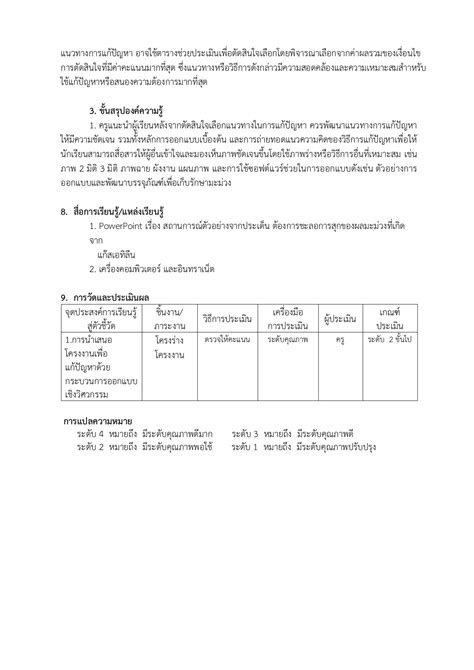 แผนการจัดการเรียนรู้ วิชาออกแบบเทคโนโลยี ม5 2 Rajaprajanugroh26 หน้าหนังสือ 34 พลิก Pdf
