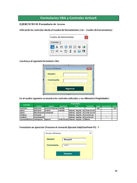 Tema 04 Formularios Vba Y Controles Activex Pdf Microsoft Excel