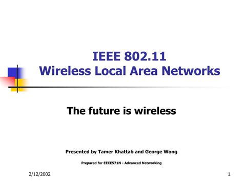 Ppt Ieee Wireless Local Area Networks Powerpoint Presentation