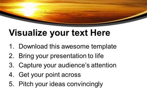 Sunrise Clouds With Bright Light Powerpoint Templates Ppt Backgrounds For Slides 0313