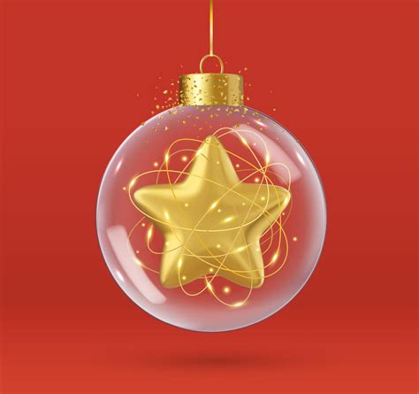 3d Realistic Hanging Glass Christmas Balls 45475428 Vector Art At Vecteezy