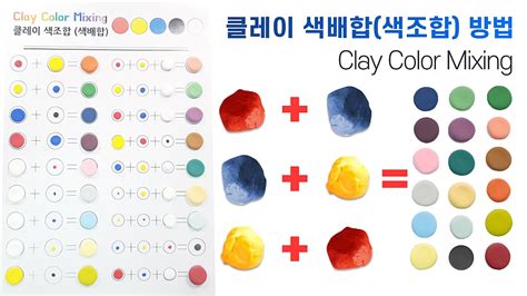클레이 색배합 색조합 클레이를 섞어 다양한 색상 만들기 How To Mixing Clay Colors 지우니 네이버 Tv