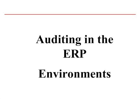 Pdf Auditing In Erp Environment Dokumentips
