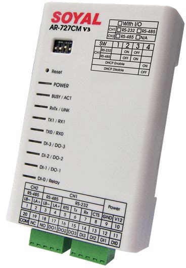 Soyal Ar 727 Cm Device Network Server Instruction Manual
