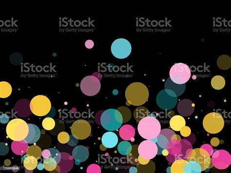 멤피스 라운드 색종이 축제 배경에 시안 블루 핑크와 노란색 유치한 패턴 벡터 기포에 대한 스톡 벡터 아트 및 기타 이미지 기포 날기 노랑 Istock