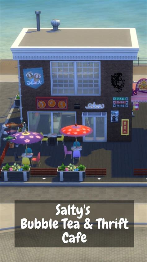 Bubble Tea And Thrift Shop The Sims 4 Speed Build In 2023 Simulation Games Bubble Tea Sims