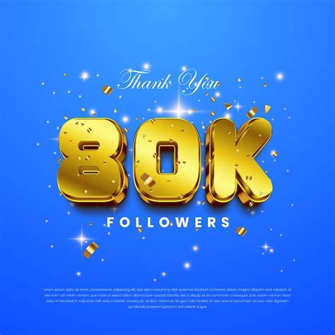 Gracias 80k Seguidores Seguidores De Redes Sociales Plantilla De