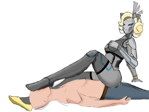Rule 34 Anon Black Legwear Dominant Female Foot On Face Luna Overwatch Overwatch Robot Robot