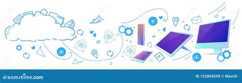 Cloud Computing Concept Design Diversity Devices Connected