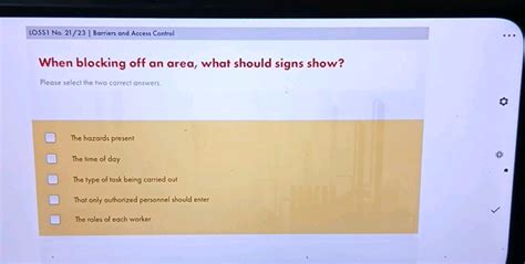 LOSS1 No 21 23 Barriers And Access Control StudyX