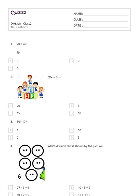 50 Division Worksheets For 2nd Class On Quizizz Free And Printable