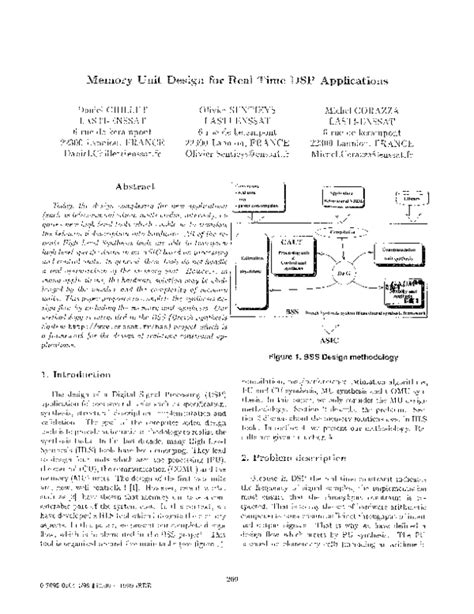 Pdf Memory Unit Design For Real Time Dsp Applications