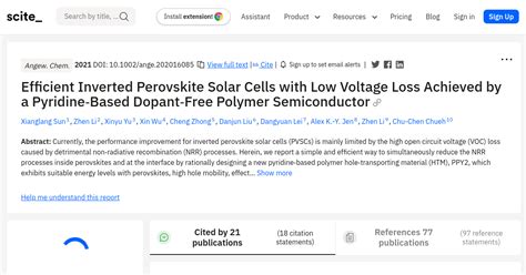 Efficient Inverted Perovskite Solar Cells With Low Voltage Loss