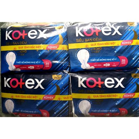 TĂNG MIẾNG MỎNG CÁNH COMBO GÓI BĂNG VỆ SINH BAN ĐÊM CM KOTEX MỖI GÓI MIẾNG Shopee