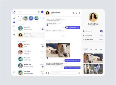 Chat Interface Uxui By Veronika Tushnolobova On Dribbble Chat Interface Uxui By Veronika Tushnolobova On Dribbble