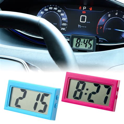 Lifetechs Electronic Clock Self Adhesive Mini LCD Display Large Screen Table Dashboard Desk