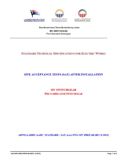 Adwea Addc Aadc Standard Sat Aaa Swg Mv Prefab Rev 0 2015 Pdf