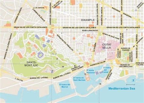 Карта барселоны на русском языке с достопримечательностями