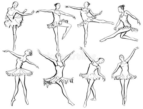 Classical Ballet Dancers Vector Stock Vector Illustration Of Ballet
