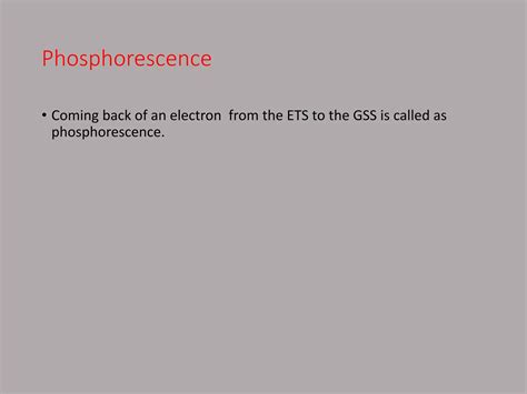 Fluorescence And Phosphorescence Pptx
