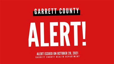 Garrett County Health Department Issues Alert Garrett County Health