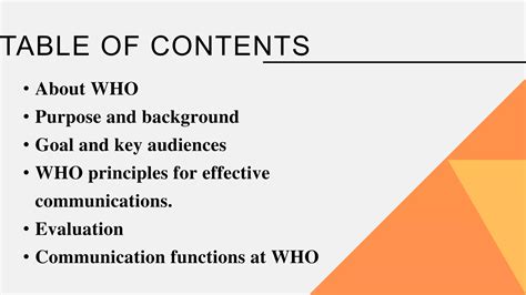 Who Strategic Communication Framework Pptx Business Business And