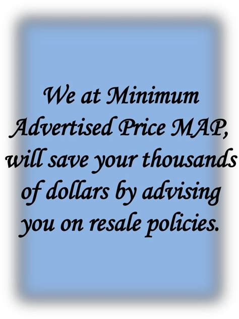 minimum advertised price map