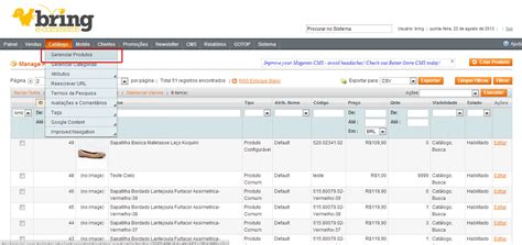 Criando Produto Configurável Bring e commerce
