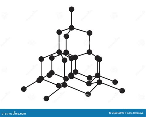 Ionic Lattice Model Of Sodium And Chloride Molecules Cartoon Vector