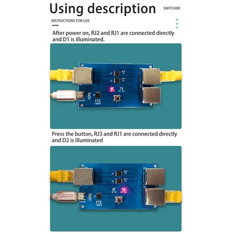 IMCBSTT Gigabit Ethernet Port Switcher Internal External Network Switcher Network Cable