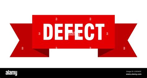 Defect Ribbon Defect Paper Band Banner Sign Stock Vector Image And Art