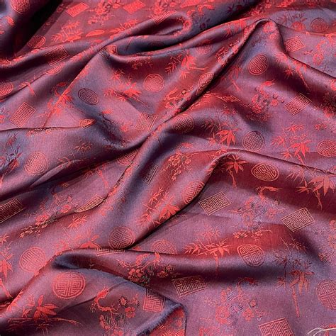 Pure Mulberry Silk Fabric By The Yard Floral Pattern Silk Handmade