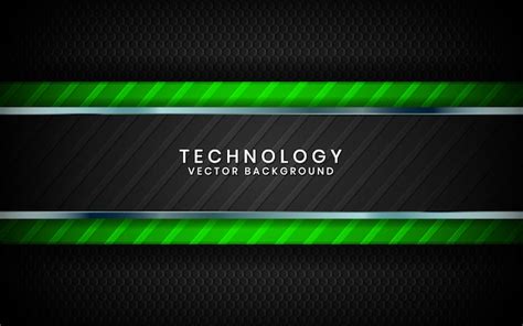 Premium Vector Abstract 3d Black Technology Background Overlap Layers