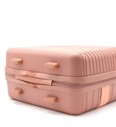 Marksman სამგზავრო ჩემოდანი ვარდისფერი Veli Store