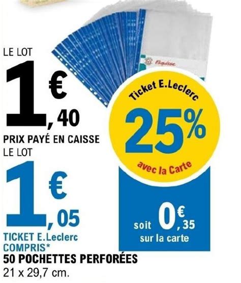 Pochettes Perfor E Leclerc Fevrier