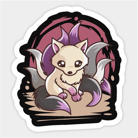 Asexual Cute Kitsune Asexual Sticker Teepublic