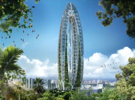 Bionic Arch Echo Tower Symbolizes Future Eco Friendly Green Taiwan Tuvie